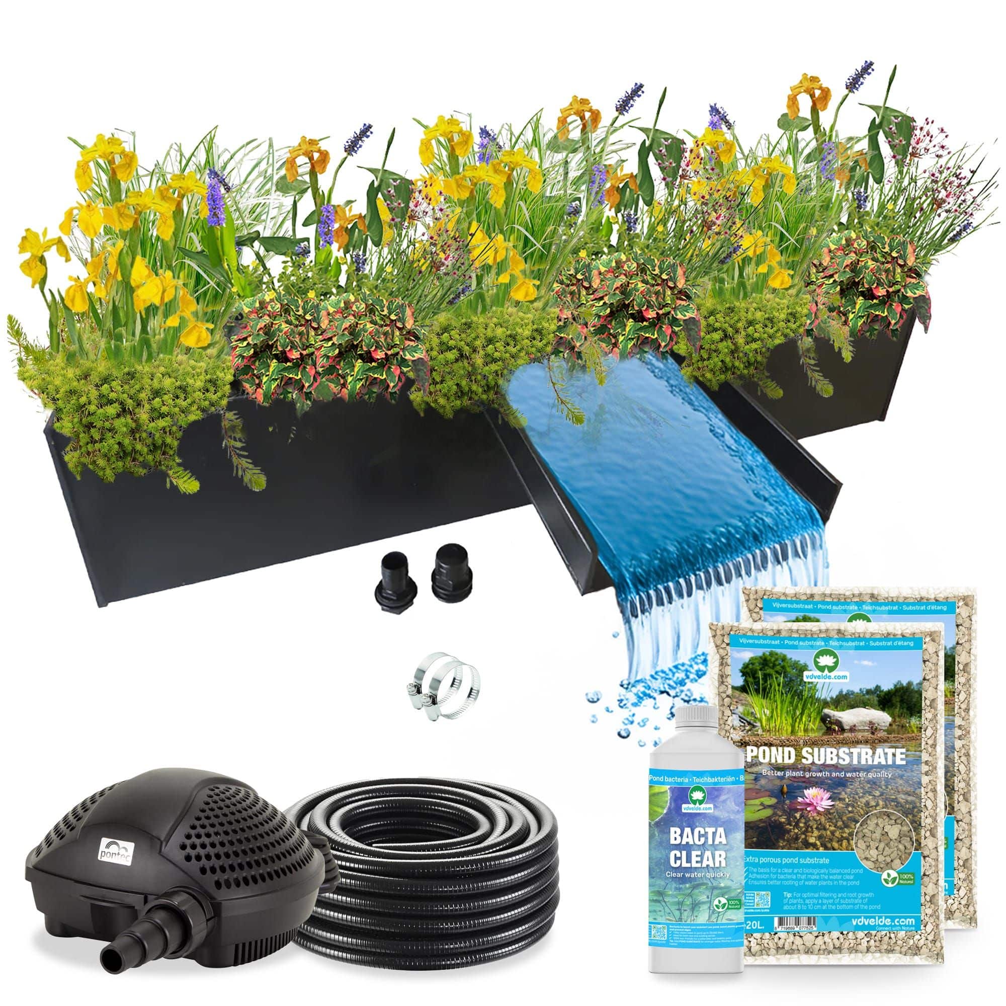Plant Filter with Waterfall, 150 cm - vdvelde.com