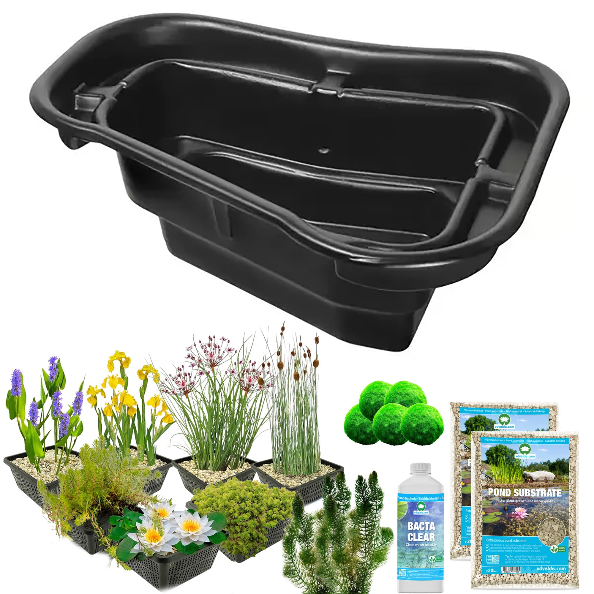 Small Preformed Pond 500L White - vdvelde.com